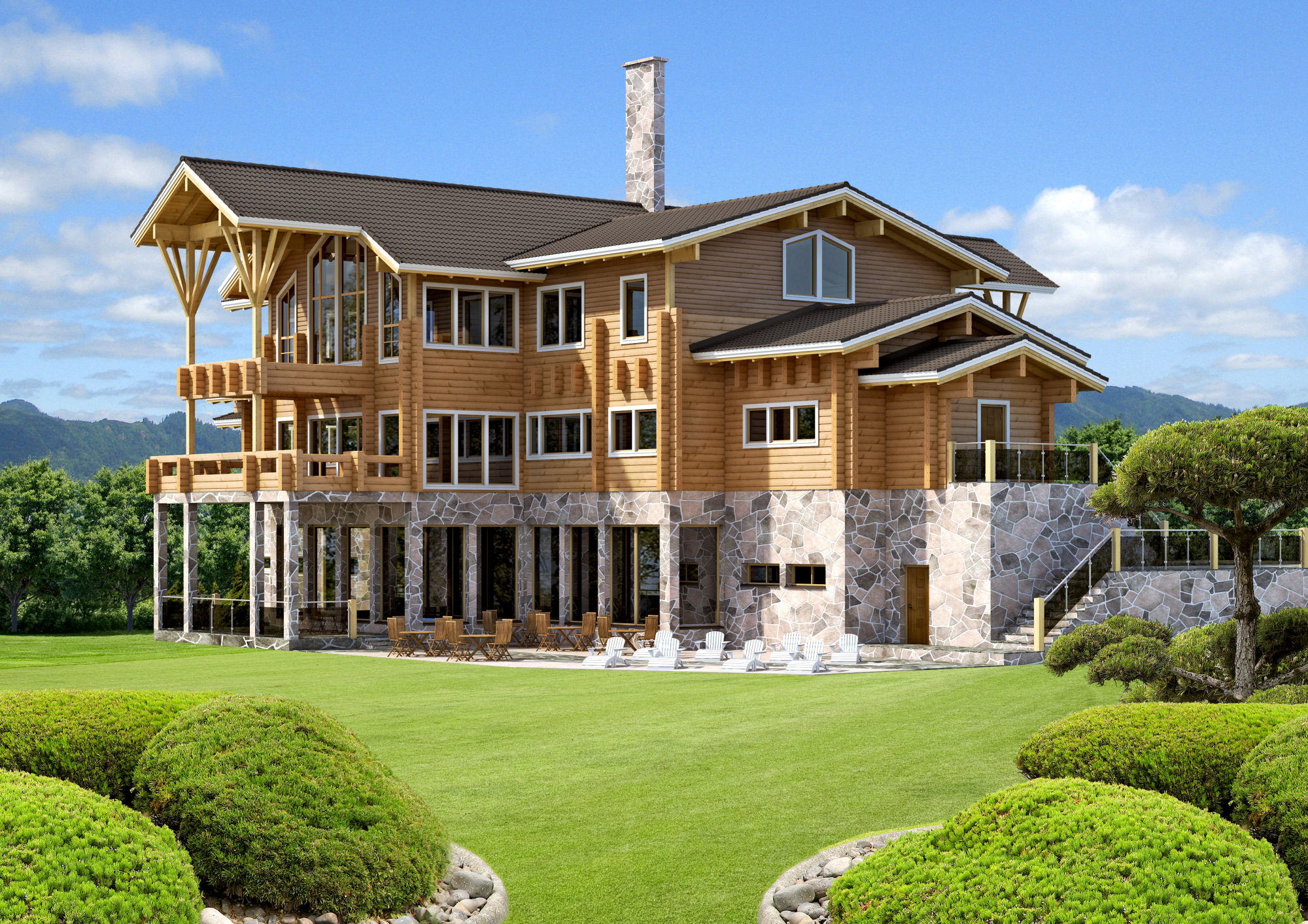 Recreation Clubhouse - Log Building / Kontio